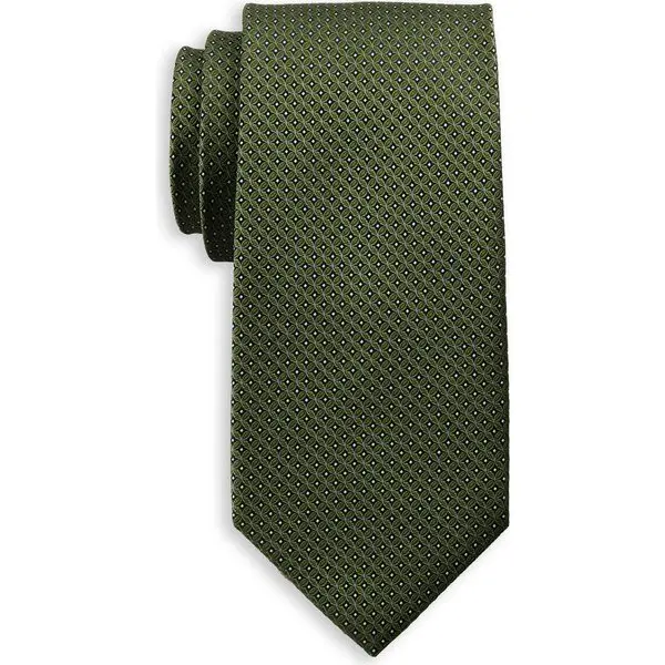 SYNRGY BY DXL Big & Tall Mini Diamond Medallion Tie - Green