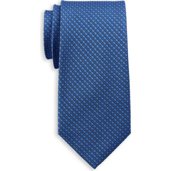 SYNRGY BY DXL Big & Tall Mini Diamond Medallion Tie - Navy
