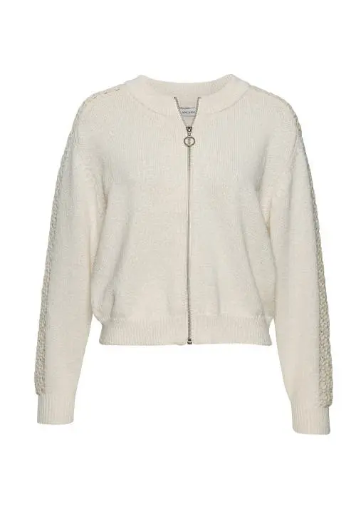 LASCANA Crochet Bomber Jacket