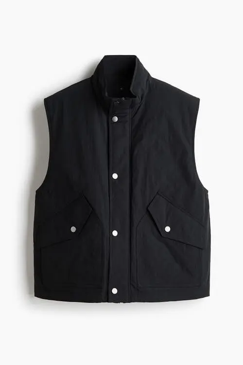 H&M Stand-up Collar Vest - Black
