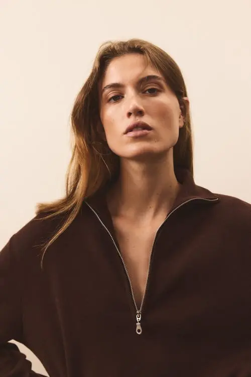 H&M Fine-knit Half-zip Sweater
