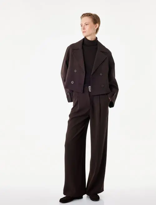 Koton Belt Detail Wide Leg Trousers