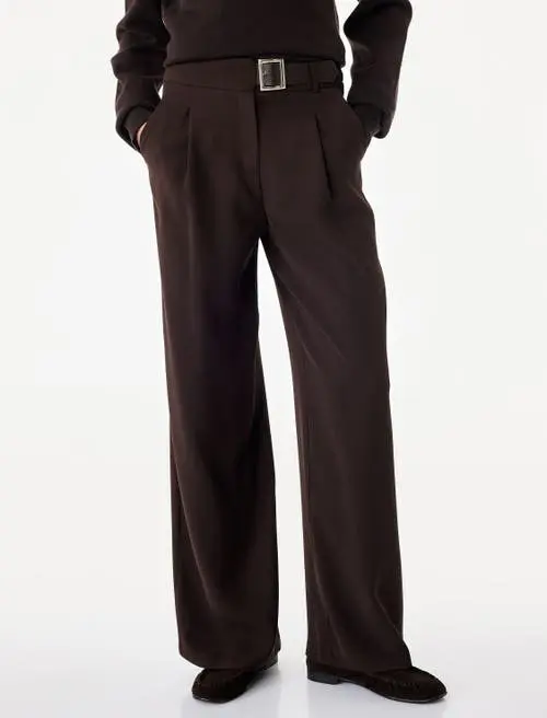 Koton Belt Detail Wide Leg Trousers