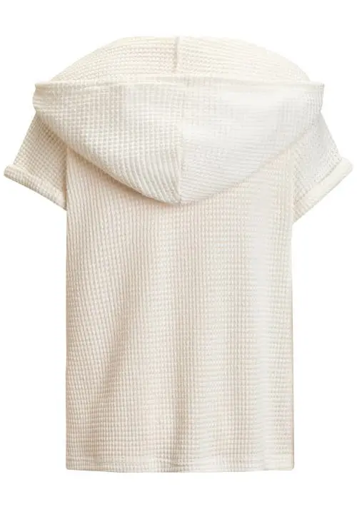 LASCANA Hooded Waffle Knit Top