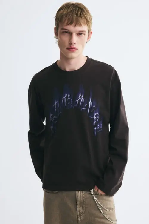 H&M Relaxed-fit Long-sleeved T-shirt