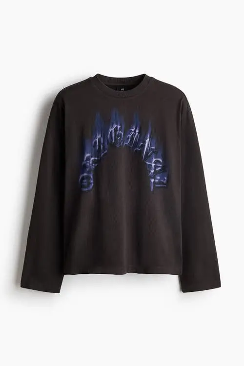H&M Relaxed-fit Long-sleeved T-shirt