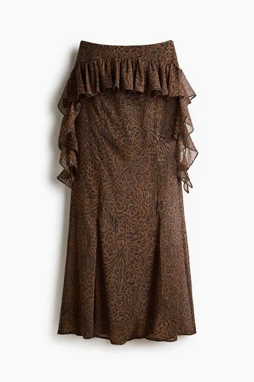 H&M Ruffled Maxi Skirt