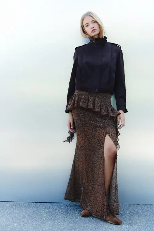 H&M Ruffled Maxi Skirt