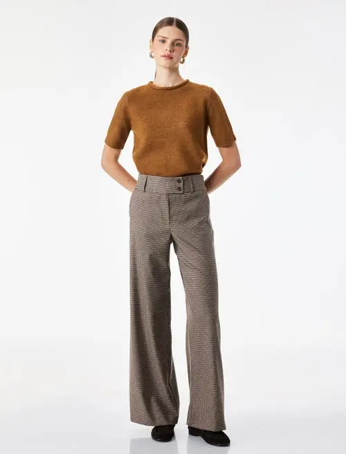 Koton Plaid Tailored Pants