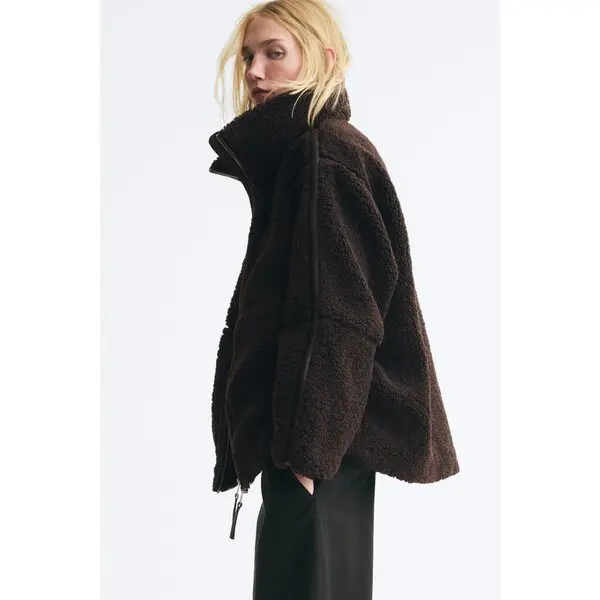 H&M Oversized Teddy Fleece Jacket