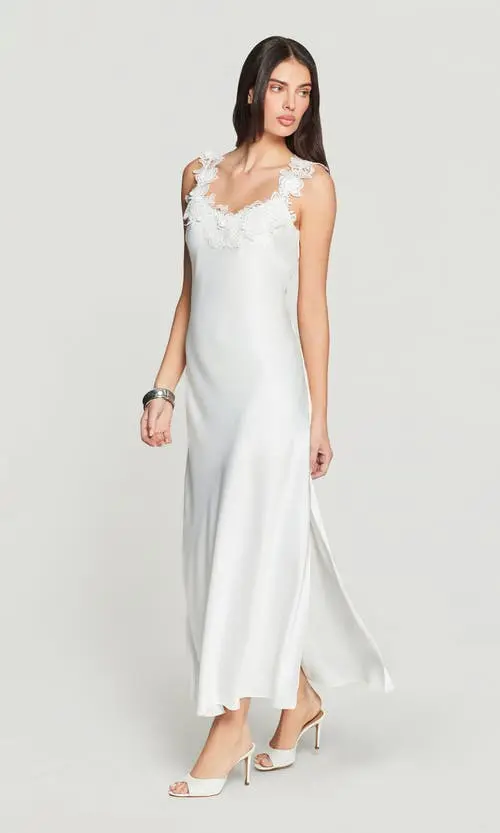 Generation Love Lala Hammered Lace Combo Dress - White