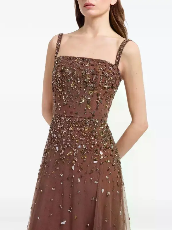 Elie Saab Bead-embroidered Maxi Dress