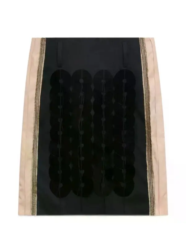 Marni Poplin Skirt With Disco Sequins