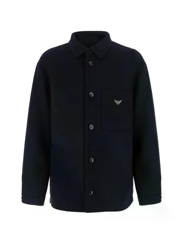 Emporio Armani Logo-embroidery Overshirt
