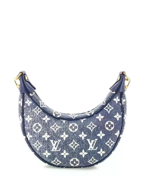 LOUIS VUITTON Loop Handbag Monogram Jacquard Denim Hobo Bag