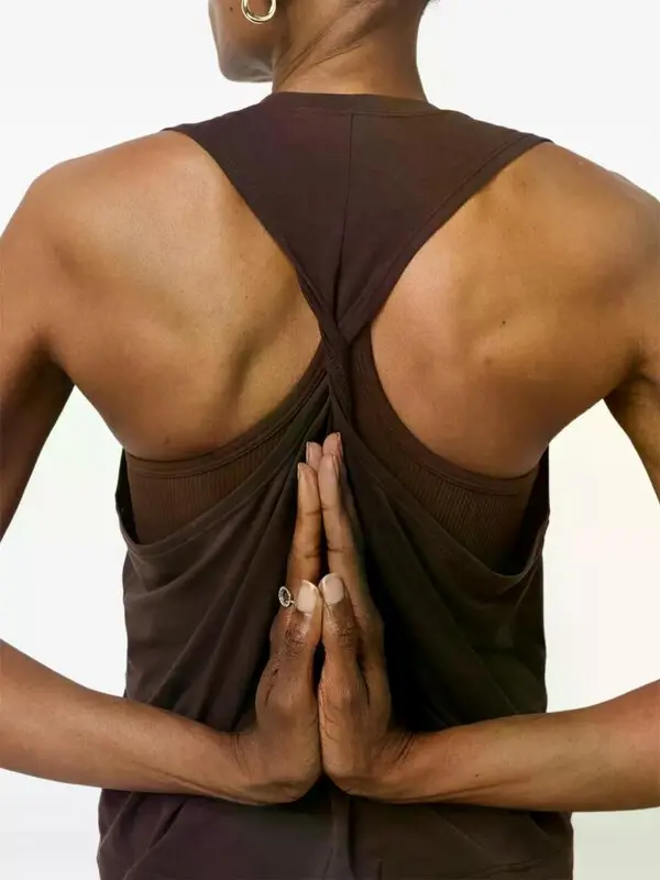 Sweaty Betty Soft Flow Studio Twist-back Sleeveless Top - Brown