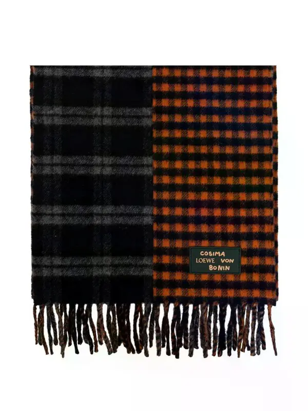 Loewe X Cosima Von Bonin Checked Scarf