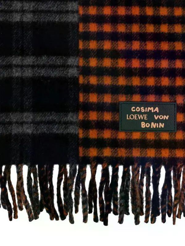 Loewe X Cosima Von Bonin Checked Scarf