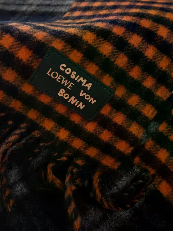 Loewe X Cosima Von Bonin Checked Scarf