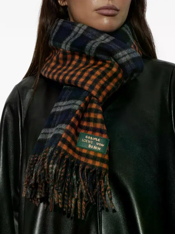 Loewe X Cosima Von Bonin Checked Scarf