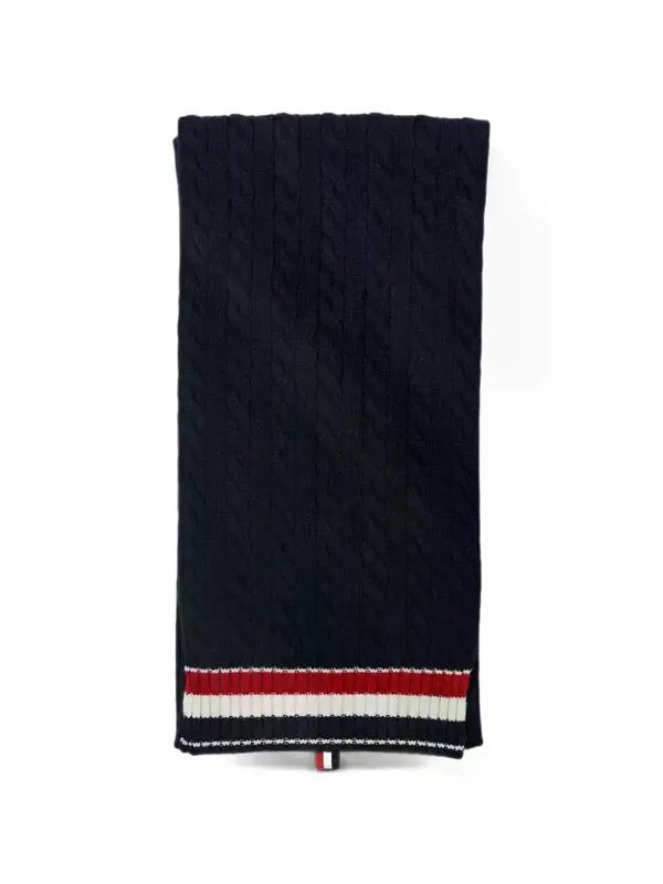 Thom Browne Cable And Rib Scarf