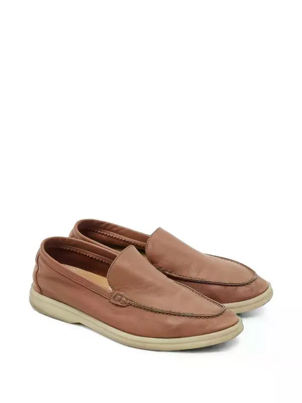 Loro Piana Summer Walk Leather Loafers