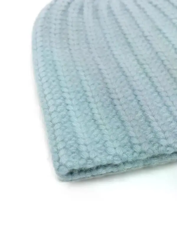 LISKA Michaela Ribbed Cashmere Beanie Hat