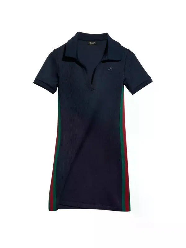 Gucci Rib Cotton-jersey Dress With Web
