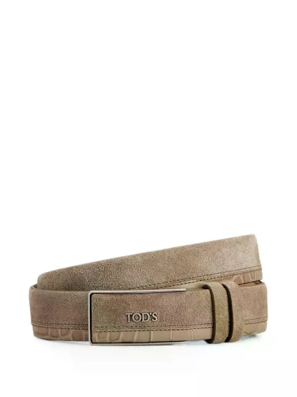 TOD'S Logo-plaque Paneled Belt