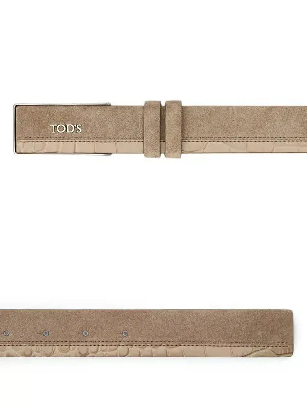 TOD'S Logo-plaque Paneled Belt