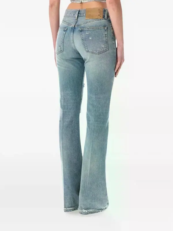 HAIKURE Flora Distressed Flared Jeans