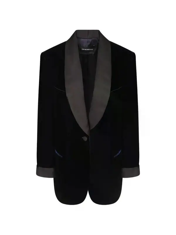 Emporio Armani Velvet Shawl-lapel Jacket