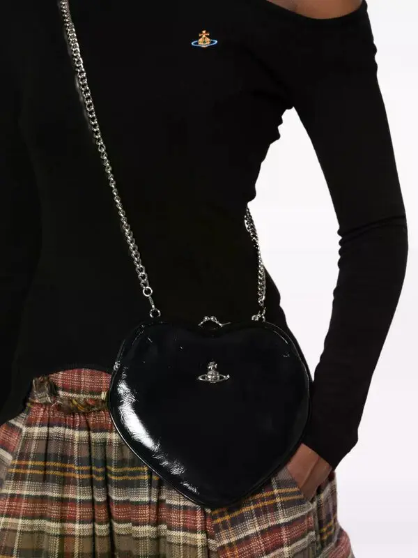 VIVIENNE WESTWOOD Belle Heart Orb-detail Tote Bag - Black