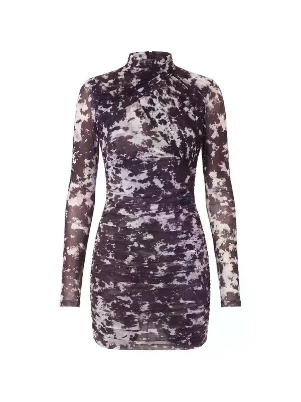 NICHOLAS Ruched Mini Dress - Black