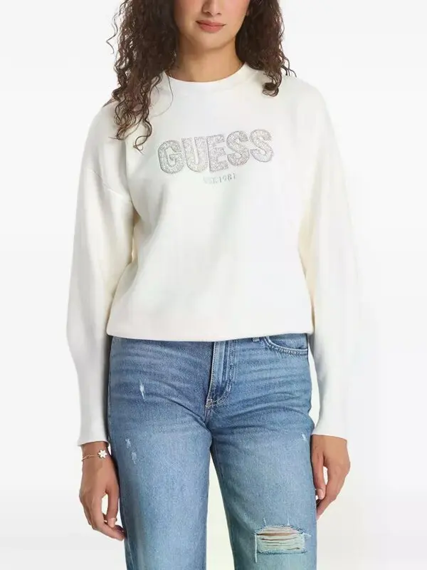 Guess Logo-embellished Sweatshirt - Neutrals