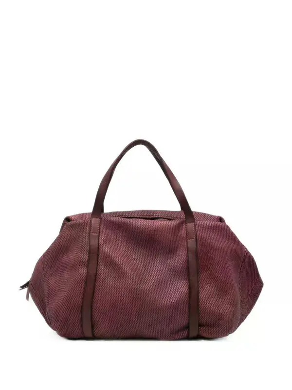 SOMMET Medium Petalino Laser-cut Shoulder Bag - Red