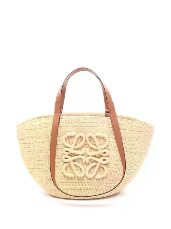 Loewe 2010-2026 Medium Raffia Eclipse Basket Tote Satchel