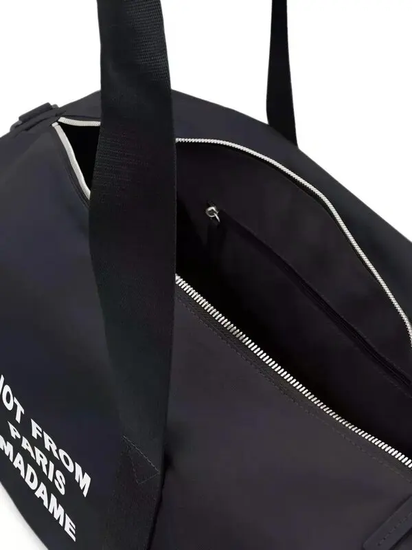 Drole De Monsieur Slogan-print Holdall Bag - Black