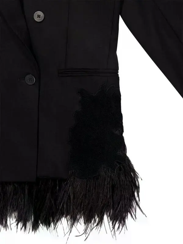 PAULA Embroidered Feather Coat