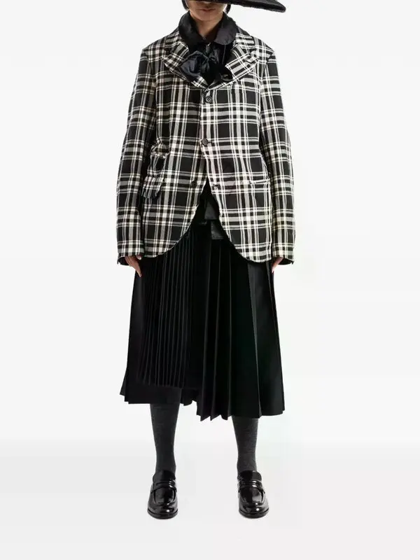 Comme Des Garçons Check-pattern Notched-lapel Jacket