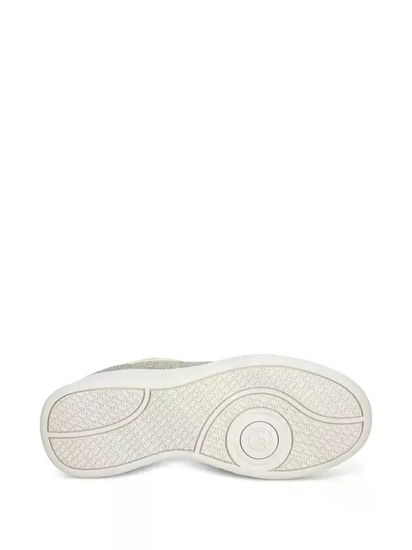 Michael Kors Emmy Signature Logo And Leather Wedge Trainers - Neutrals