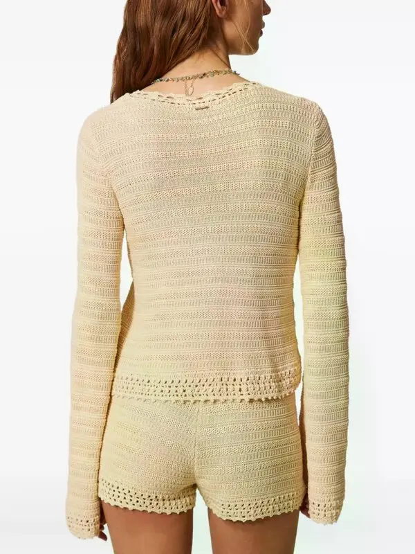 TWINSET Knit Shorts With Crochet Detail