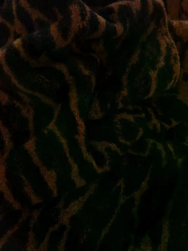 GANNI Animal-motif Fringed Scarf