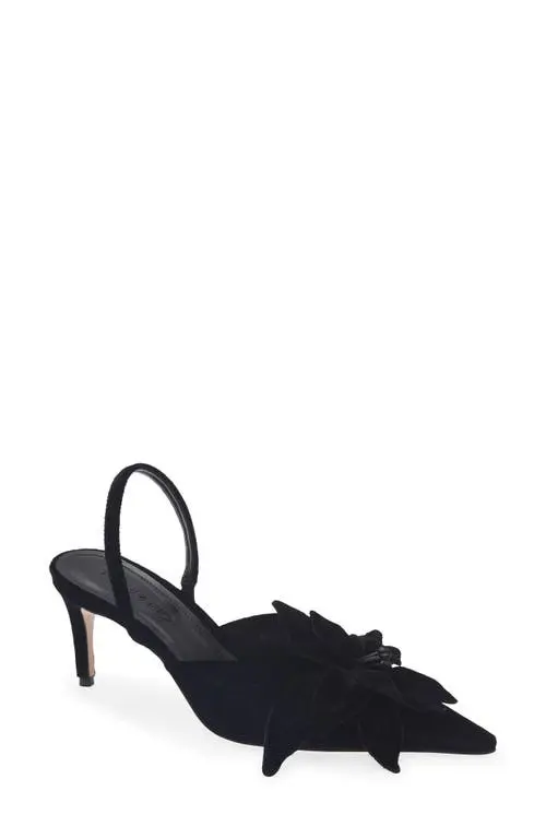 Farm Rio Flower Velvet Slingback Pump