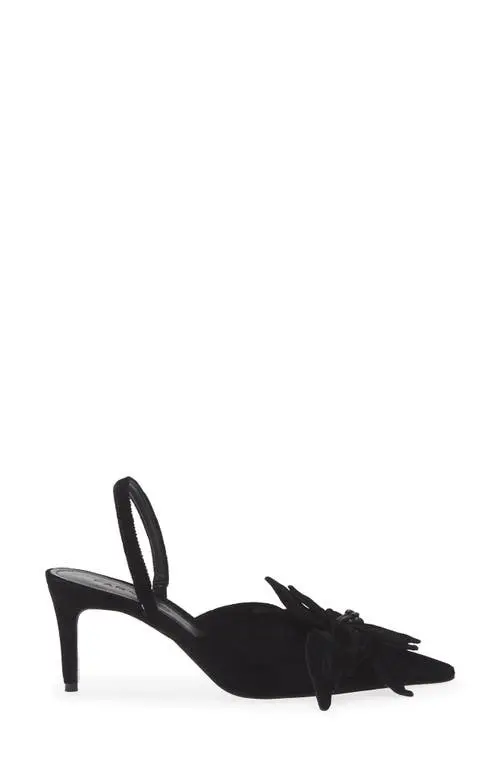 Farm Rio Flower Velvet Slingback Pump