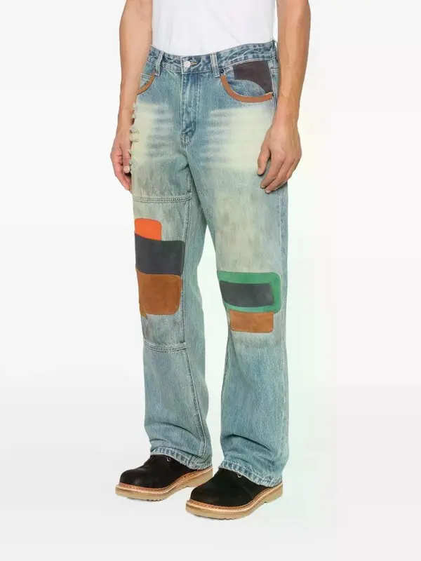 FOUND Patchwork Distressed Jeans