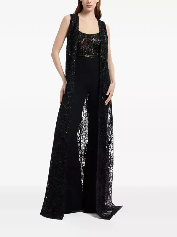 Elie Saab Sequin-embroidered Jumpsuit - Black