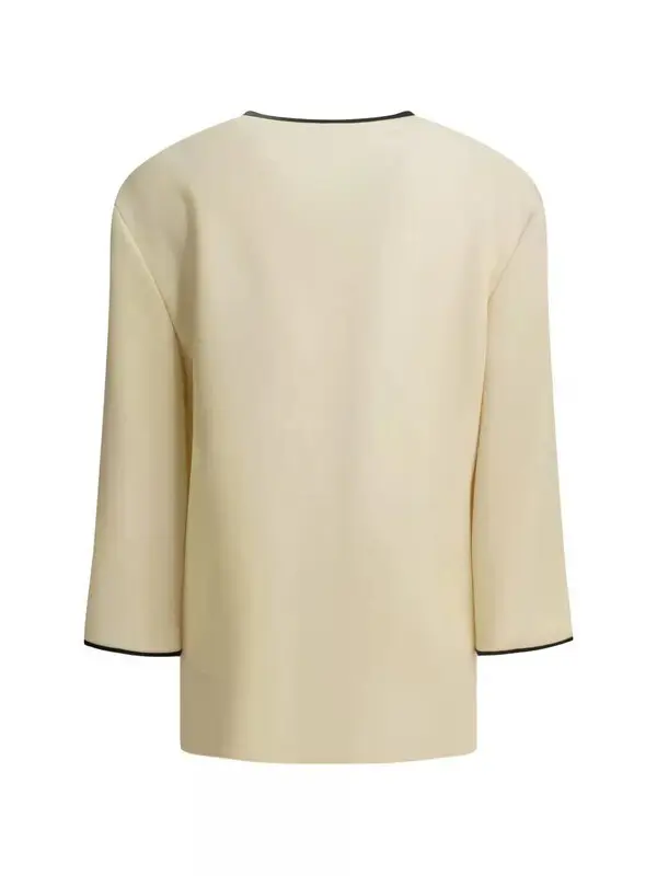 Valentino Garavani Cady Couture Contrast-trim Blouse