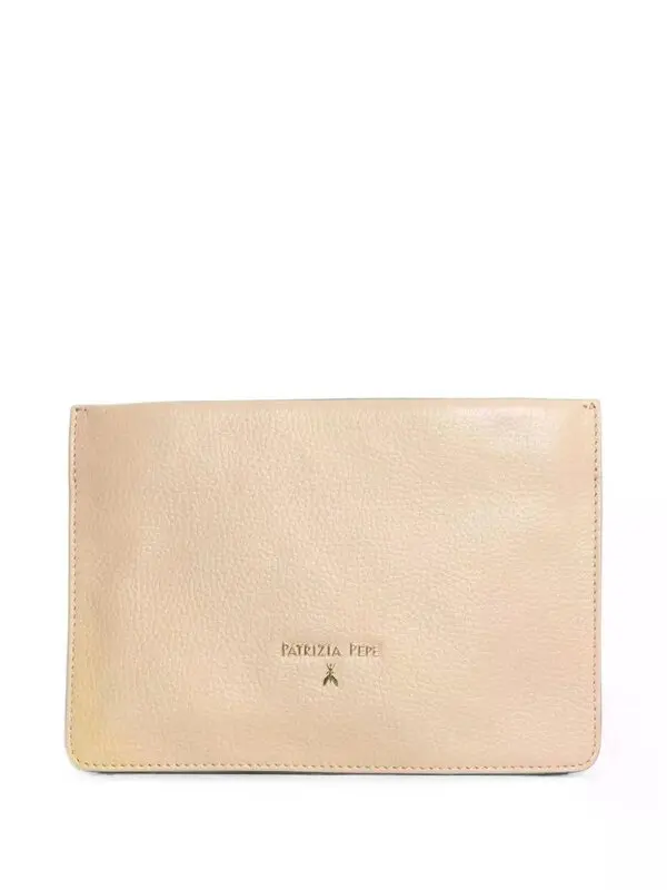 Patrizia Pepe Logo-plaque Leather Clutch Bag