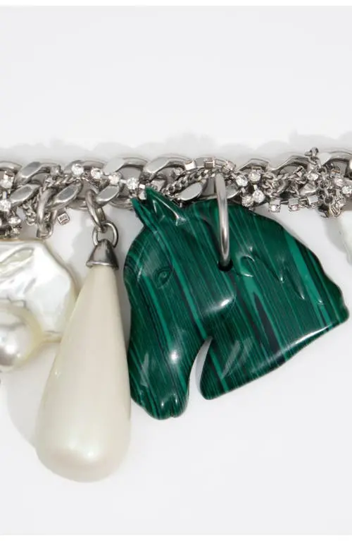 Bimba Y Lola Charm Necklace With Rings
